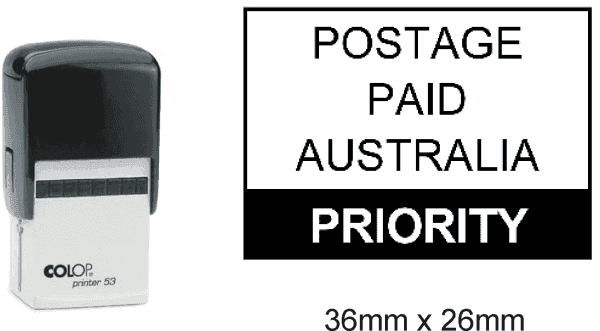 Postage Paid Australia Priority (Self Inking) | Mr Rubber Stamps